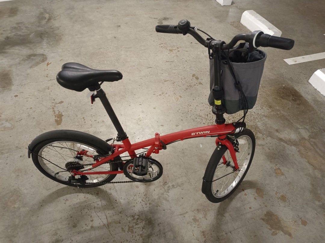 Folding Bike Tilt 120 20in 6sp - Red, Sports Equipment, Bicycles ...