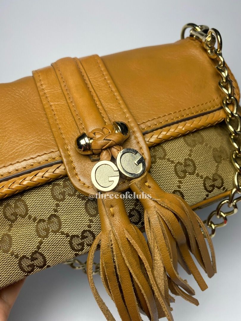 Gucci Monogram Marrakech Canvas Shoulder Bag, Luxury, Bags & Wallets on Carousell
