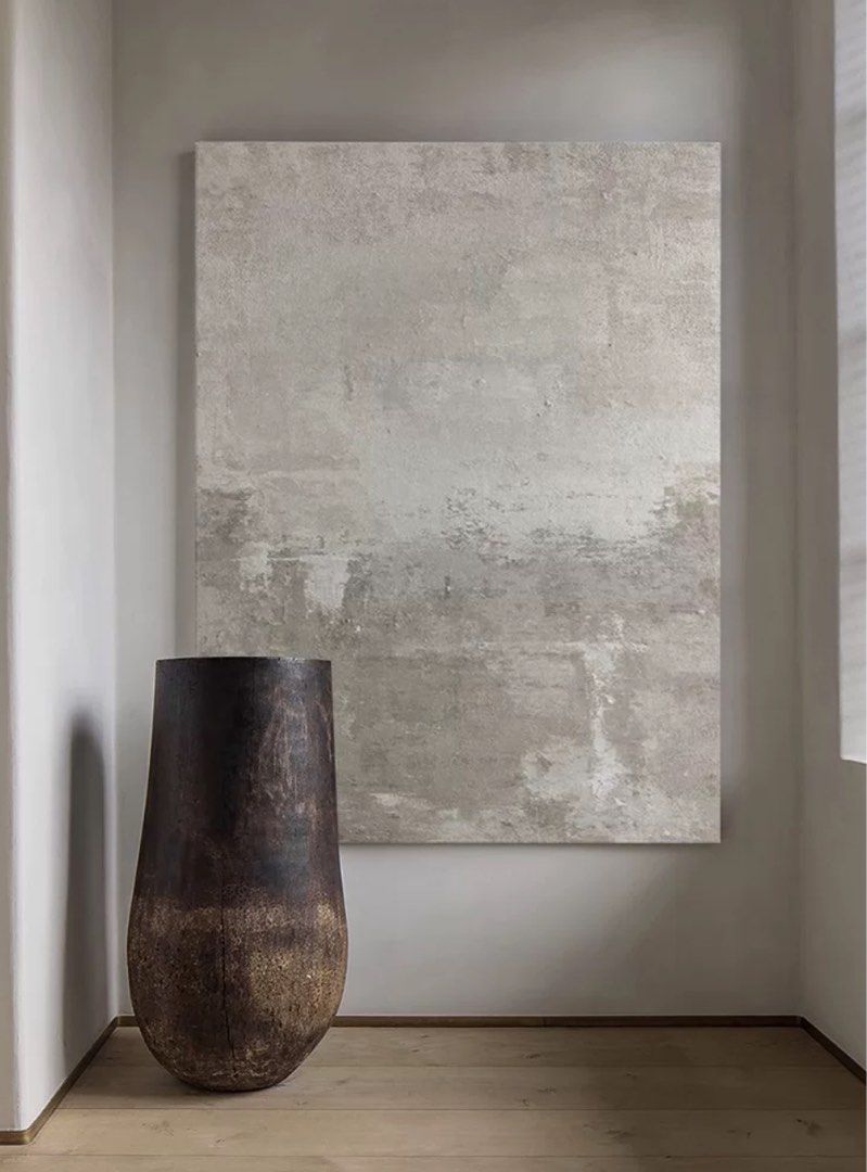 HANEK Modern Grey Abstract Wall Art, Furniture & Home Living, Home ...