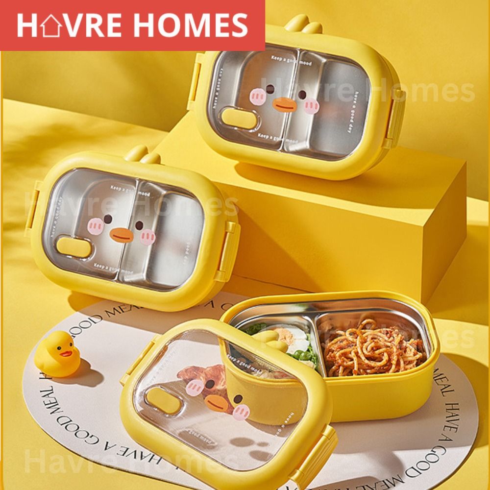 Havre Stainless Steel Kawaii Bento Box for Kids Cute Duck Lunch Box ...