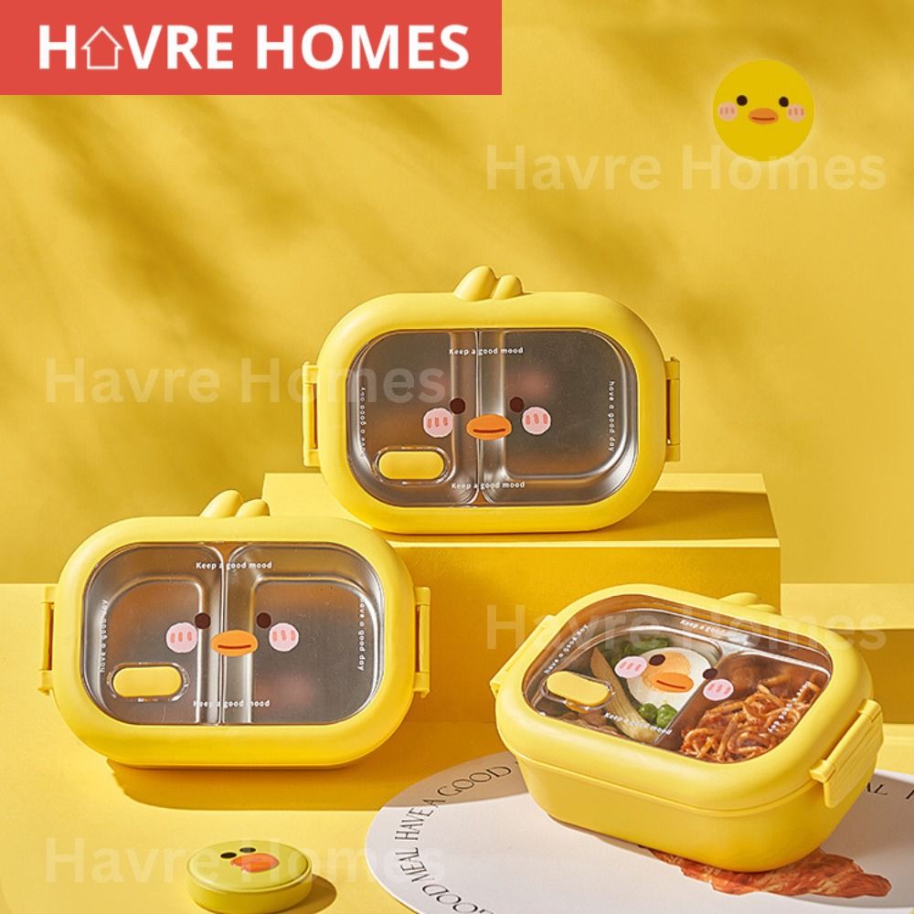 Havre Stainless Steel Kawaii Bento Box for Kids Cute Duck Lunch Box ...