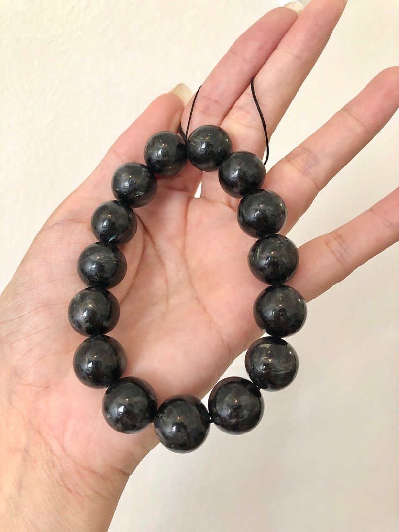 Hypersthene with glaucophane bracelet 金运蓝闪石, Women's Fashion, Jewelry ...