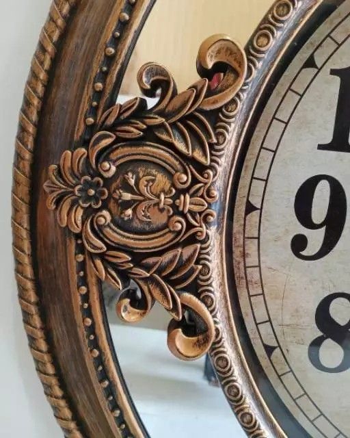 JAM DINDING MEWAH BULAT ANTIK, Antik, Jam & Perhiasan di Carousell