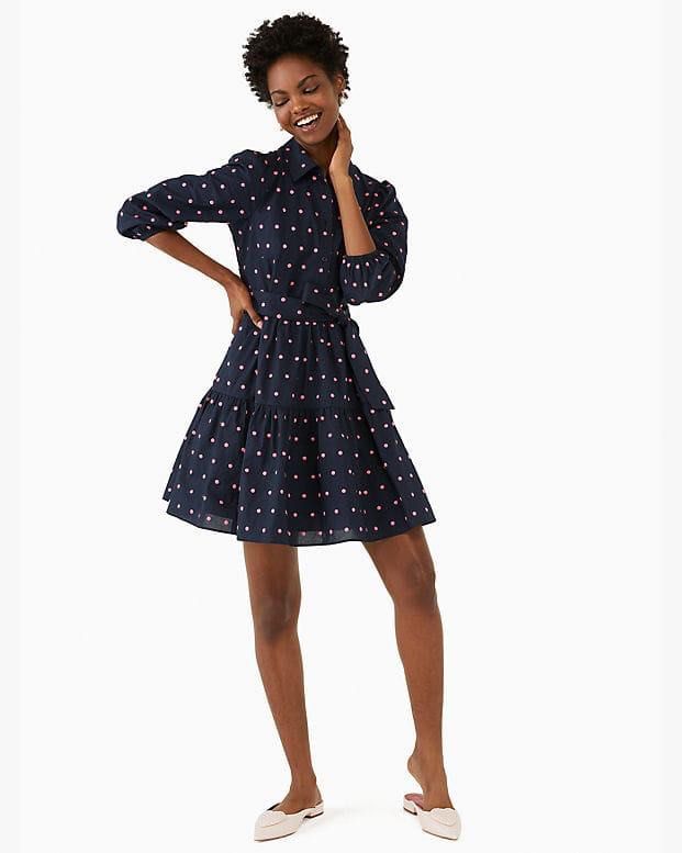 Kate Spade ShirtDress Park Dot, Luxury, Apparel on Carousell