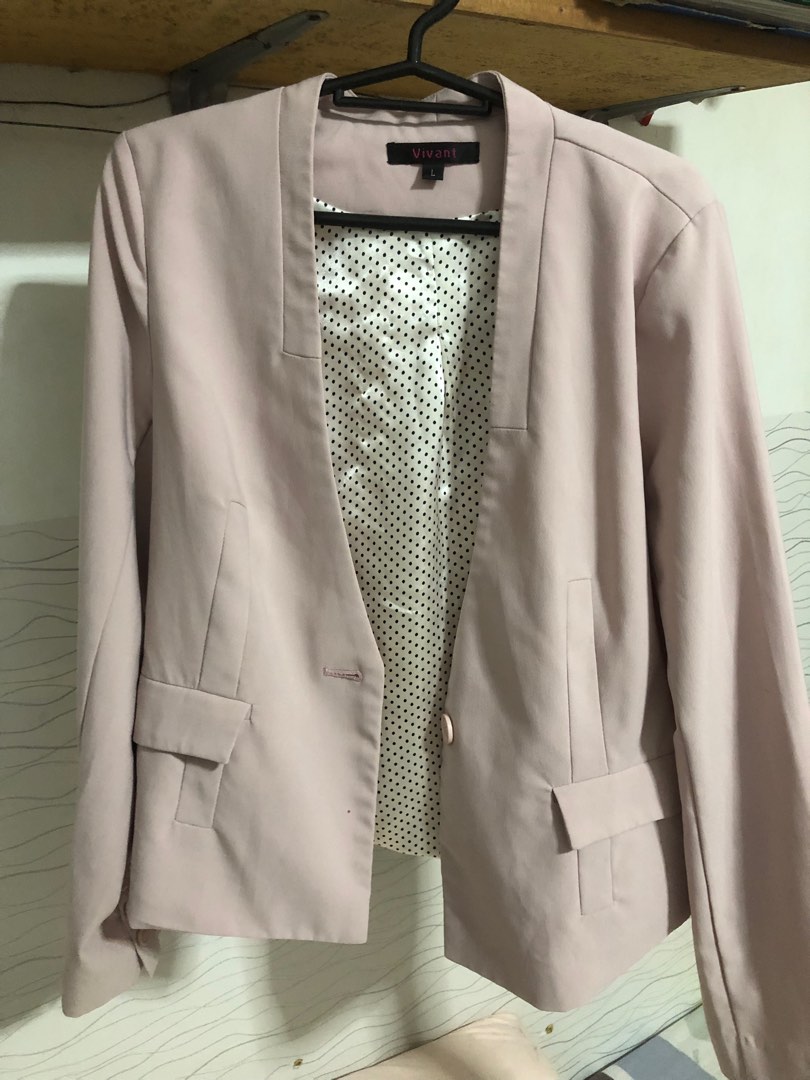 Light pink blazer with inner, Women's Fashion, Coats, Jackets and ...