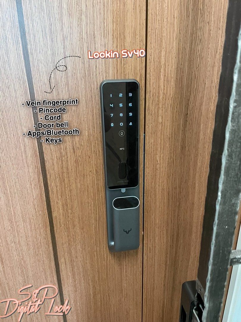 Lockin SV40 digital door lock, Furniture & Home Living, Security ...