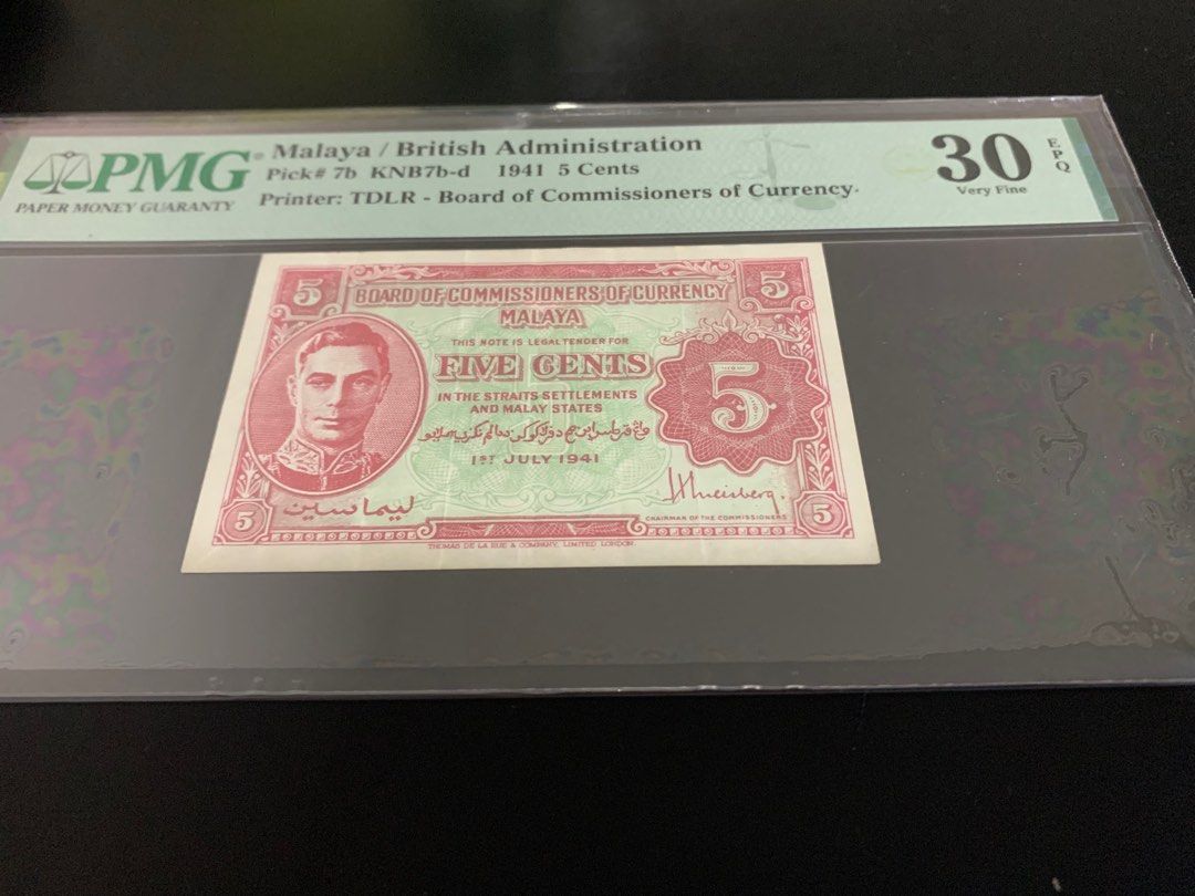 Malaya 1941 5 cents 30EPQ, Hobbies & Toys, Memorabilia & Collectibles ...