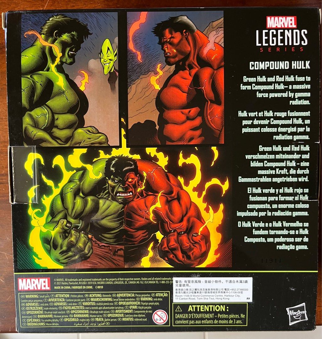 Marvel Legends Exclusive Compound Hulk Green and Red, Hobbies & Toys ...