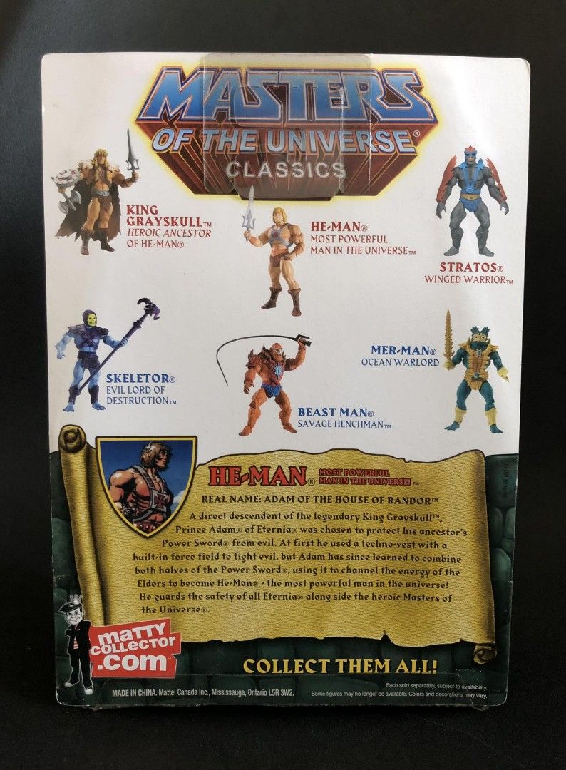 Master of the Universe He-Man Classics MISB WITH MAILER BOX., Hobbies ...