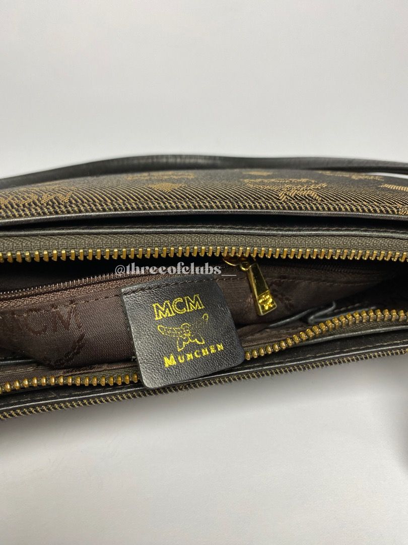 MCM Vintage Monogram Canvas Half Moon Baguette, Luxury, Bags & Wallets ...