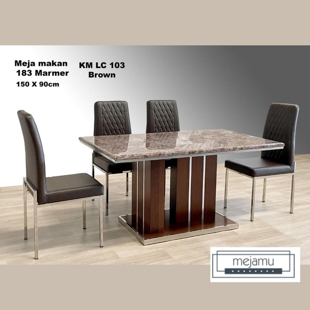 Meja Makan Marmer Model Classic Lace Stainless, Perabotan Rumah di ...