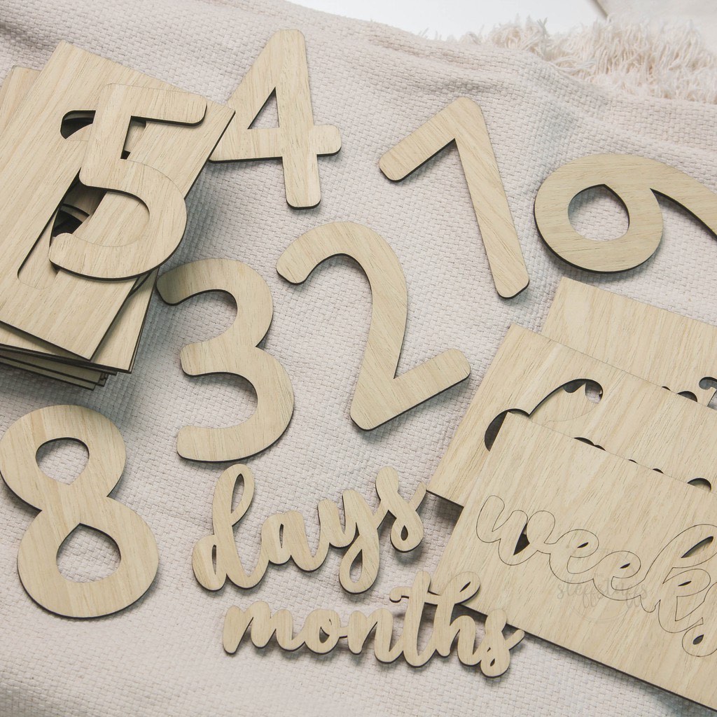 MILESTONES NUMBERS WOODEN by STEFFSTUFFS - Milestone Card Kartu Angka ...