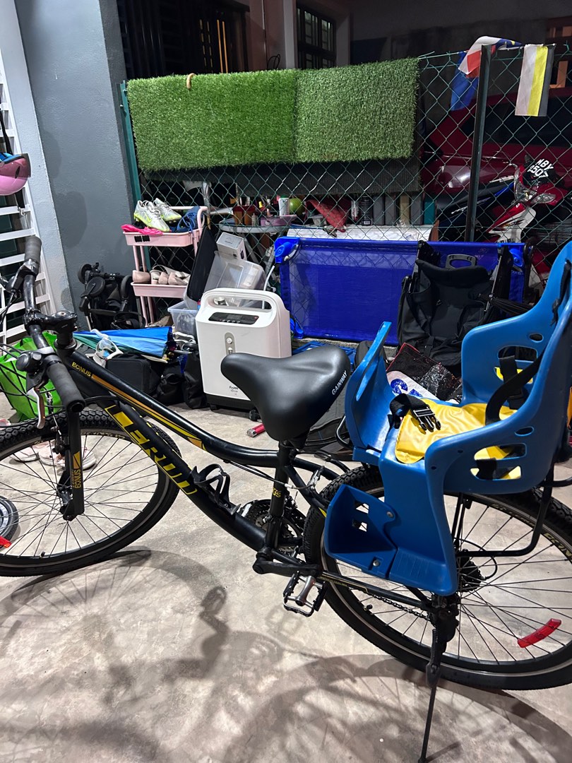 MTB Lerun Bonus Gent Bike with Baby Carrier, Sports Equipment, Bicycles ...