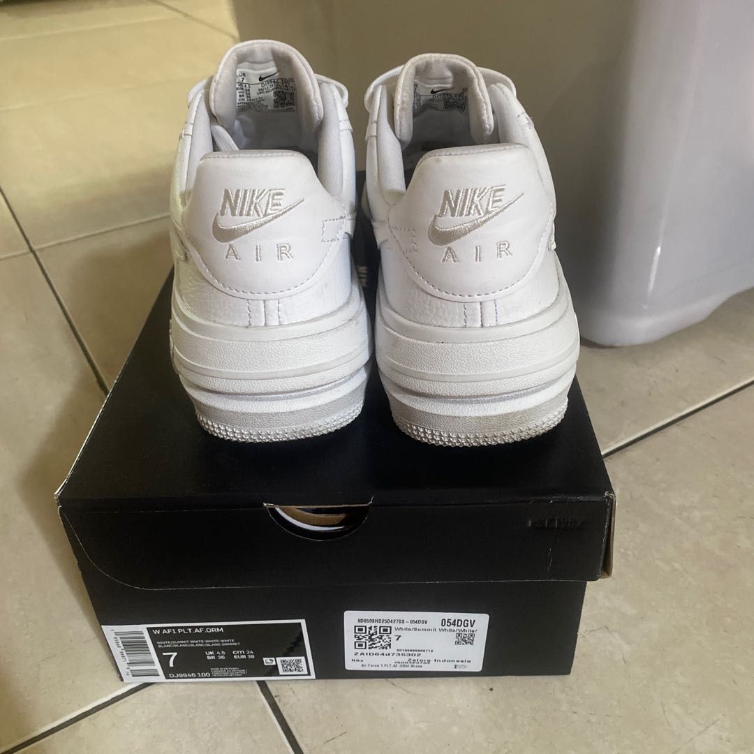 nike air force 1 platform PLT.AF.ORM white original authentic, Fesyen ...