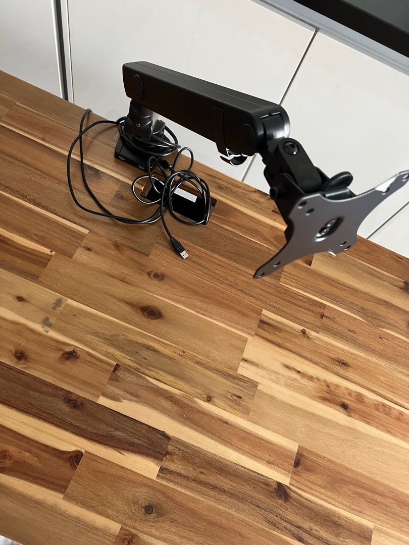 omnidesk wildwood w/ prism arc stealth arm, Furniture & Home Living ...