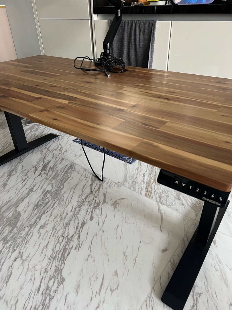 omnidesk wildwood w/ prism arc stealth arm, Furniture & Home Living ...