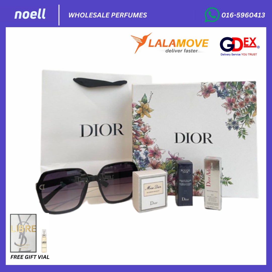 [ORIGINAL] AUTHENTIC READY STOCK DIOR SET 3IN1 SET WITH (SUNGLASSES ...
