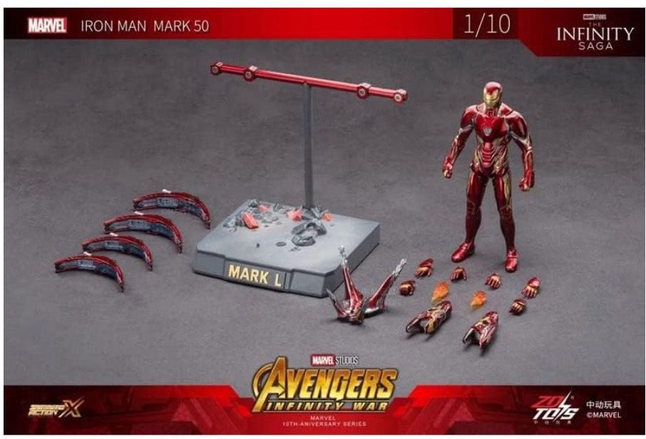 {ORIGINAL} ZD TOYS IRON MAN MARK 50 ACTION FIGURE WITH NANO FLOATING ...