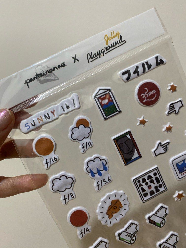 Pantainanas x Jelly Playground sticker set, Buku & Alat Tulis, Alat ...