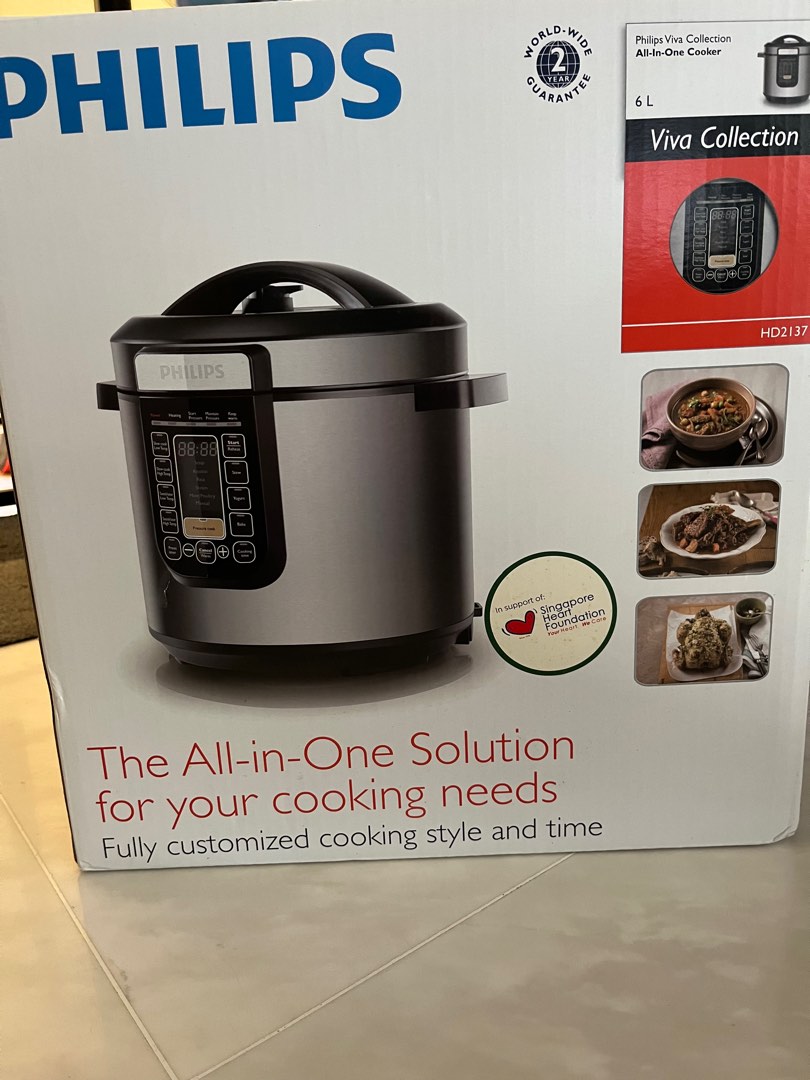 Phillips Viva Collection All-in-One Cooker 6L HD2137, TV & Home ...