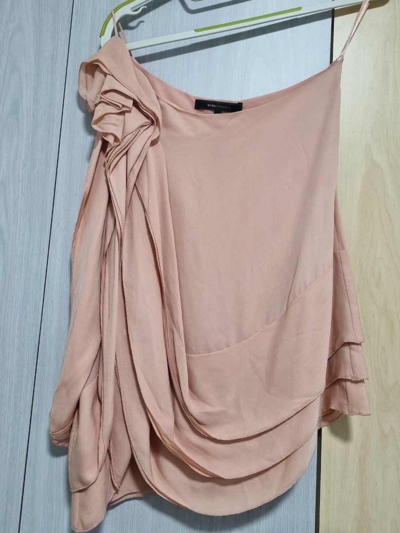 Pink Off Shoulder Toga Top, Women's Fashion, Tops, Blouses on Carousell