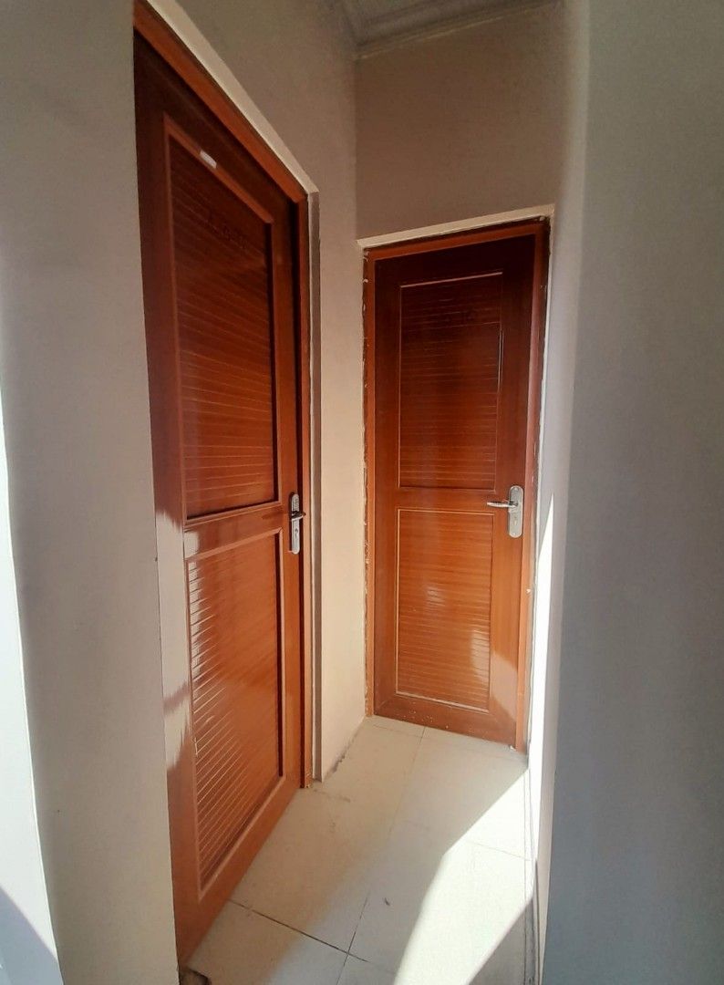 Pintu UPVC Full Premium Warna Coklat Motif Panel Garis Dimensional Urat ...