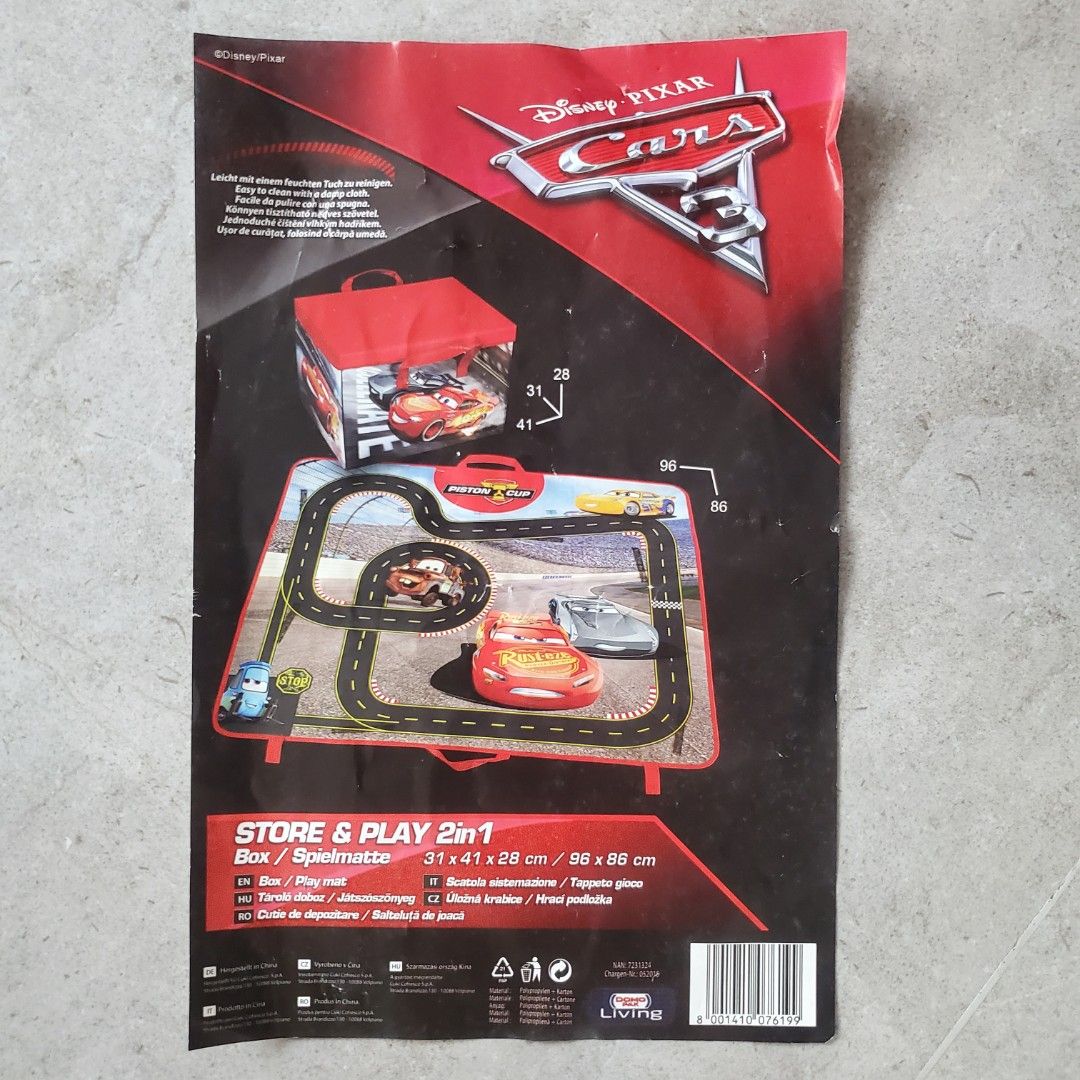 Disney Pixar Cars playmat box, Hobbies & Toys, Toys & Games on Carousell
