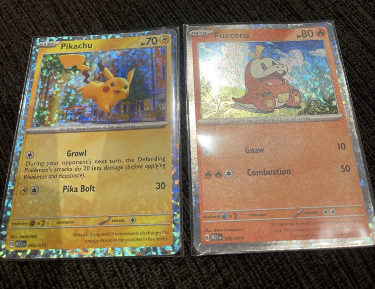 POKEMON CARDS - holo foil cards [Pikachu #0025] [Fuecoco #0909] REFER ...