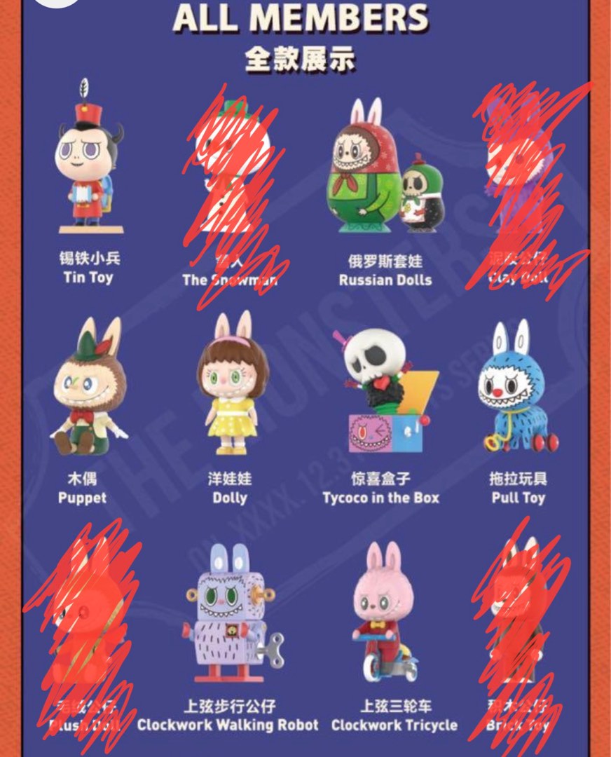 Popmart x how2work the monster toys, Hobbies & Toys, Toys & Games on ...