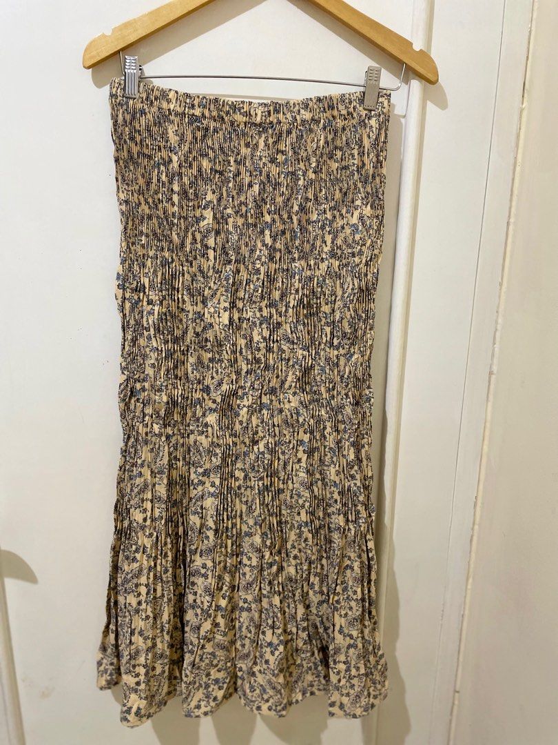 Preloved Rok Etnik by Uniqlo Ines de la Fresange, Fesyen Wanita ...