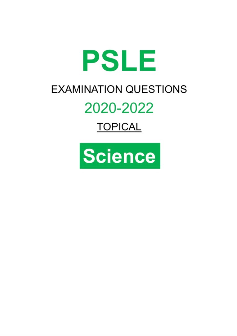 Psle 2020-2022 Science & Maths Topical Exam Paper, Hobbies & Toys ...