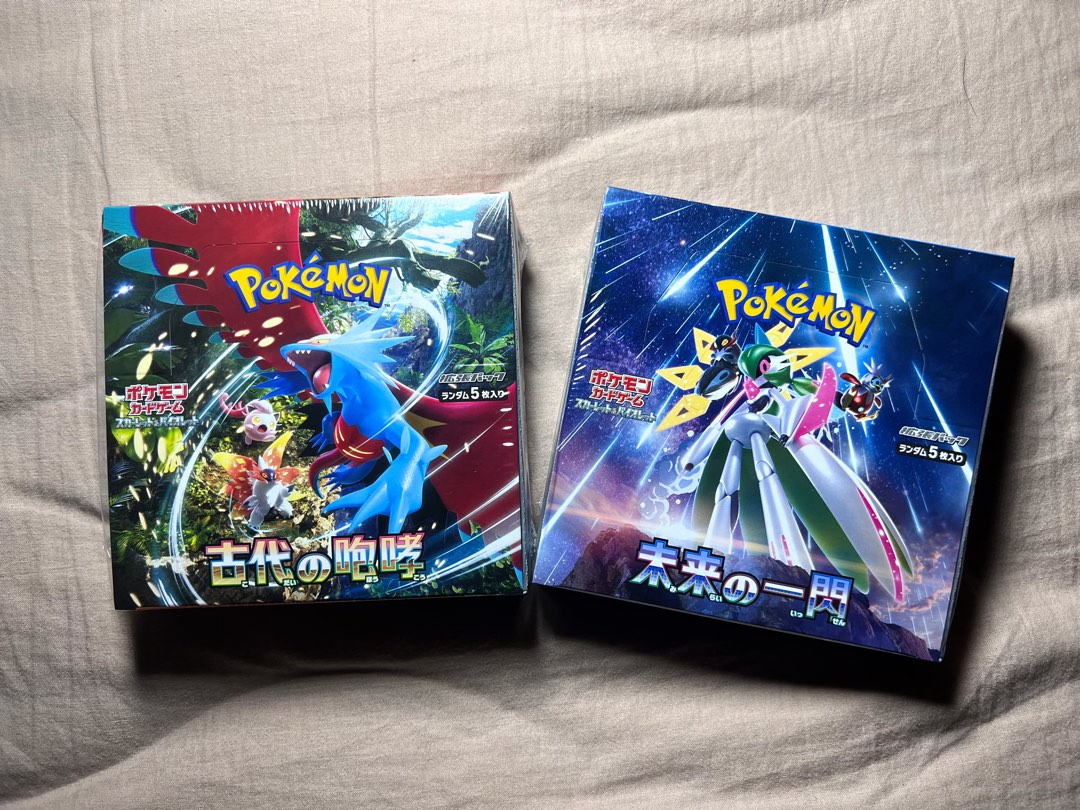 日版PTCG Pokémon 寶可夢 SV4K & SV4M 古代之咆哮 未來之一閃, 興趣及遊戲, 玩具 & 遊戲類 - Carousell