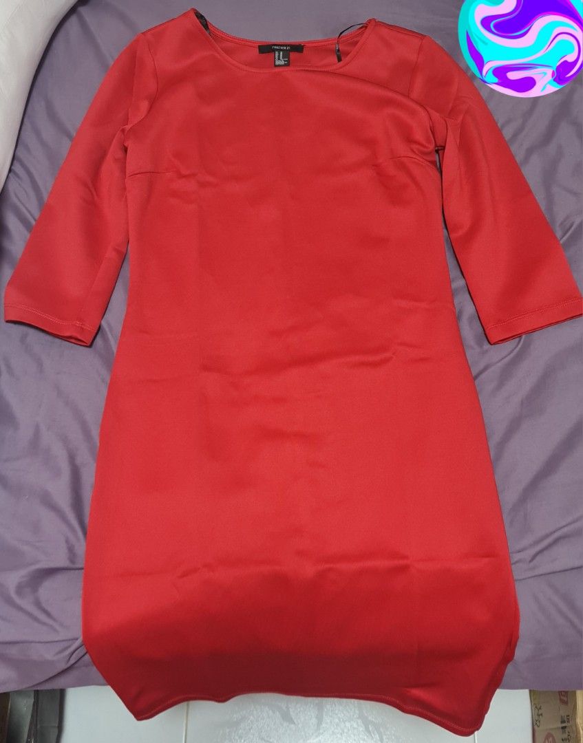 RED OFFICE DRESS, Women's Fashion, Dresses & Sets, Dresses on Carousell