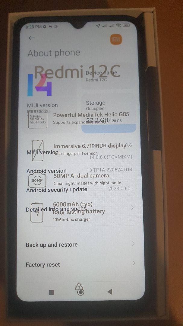 REDMI 12C 6GB RAM, 128 INTERNAL STORAGE VARIANT, Mobile Phones ...