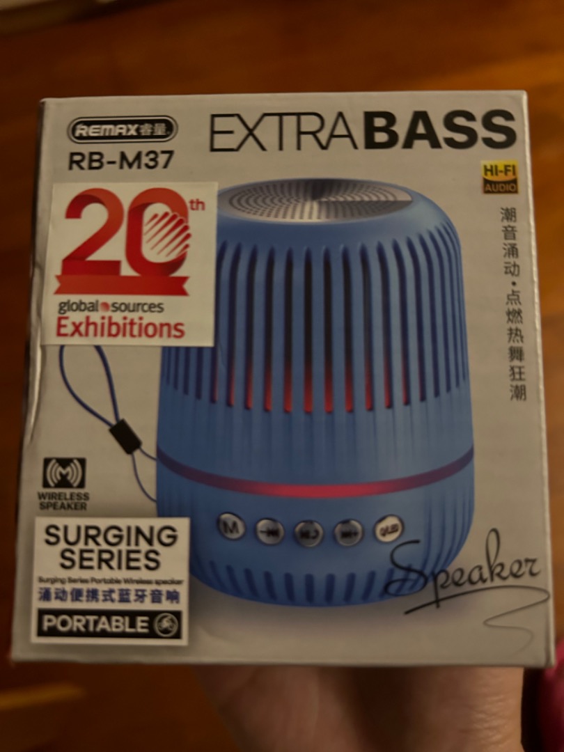 remax RB-M37 extra bass wireless speaker, 手提電話, 電話及其他裝置配件, 其他電子周邊配件及產品 ...
