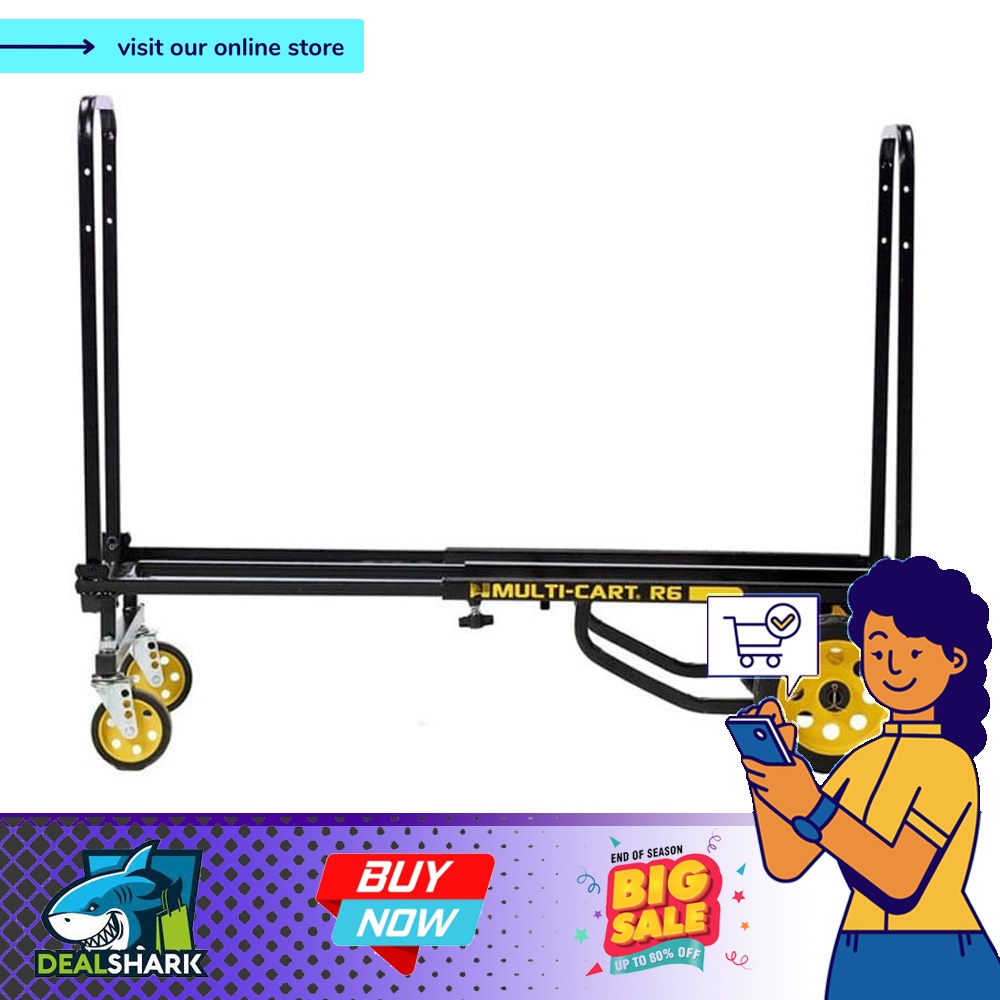 Rock-N-Roller R6RT (Mini) 8-in-1 Folding Multi-Cart/Hand Truck/Dolly ...