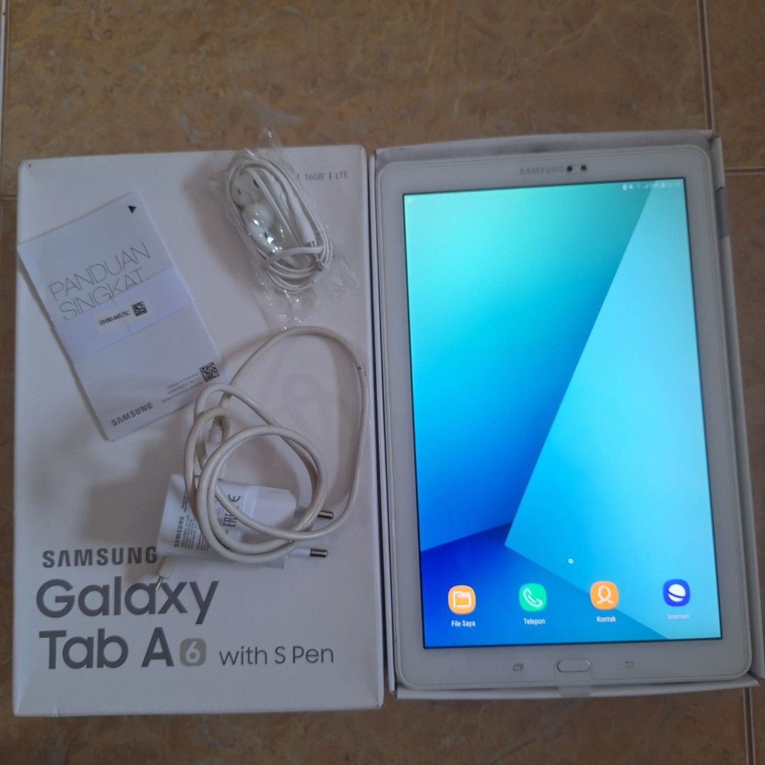 Samsung Galaxy Tab A6 with S Pen, Telepon Seluler & Tablet, Tablet di Carousell
