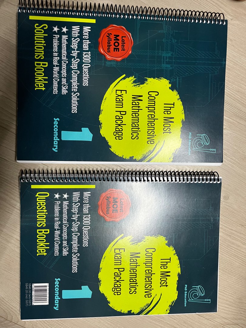sec 1 math exam package answer and question booklet, Hobbies & Toys ...