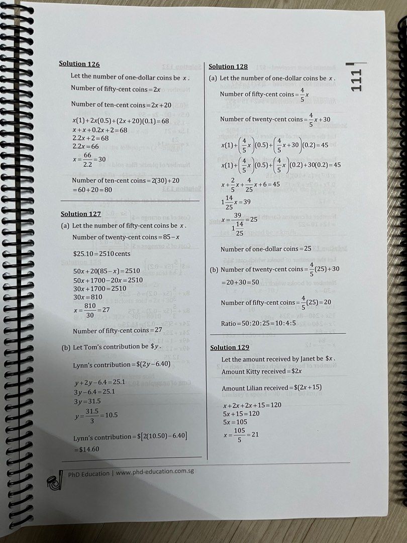 sec 1 math exam package answer and question booklet, Hobbies & Toys ...
