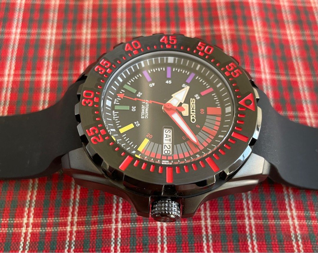 Seiko 5 Diver Monster Skeleton back Auto, Luxury, Watches on Carousell