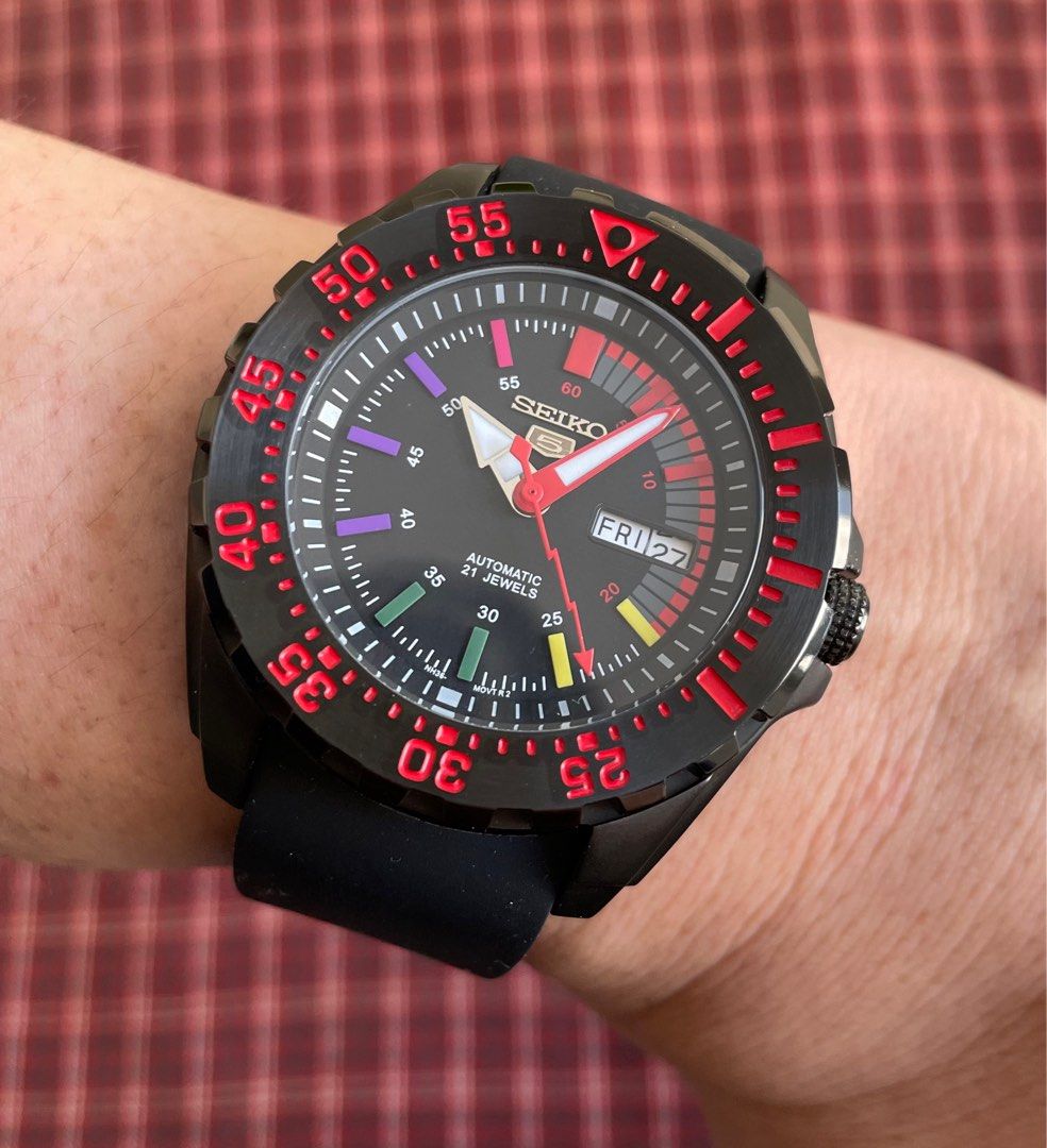 Seiko 5 Diver Monster Skeleton back Auto, Luxury, Watches on Carousell