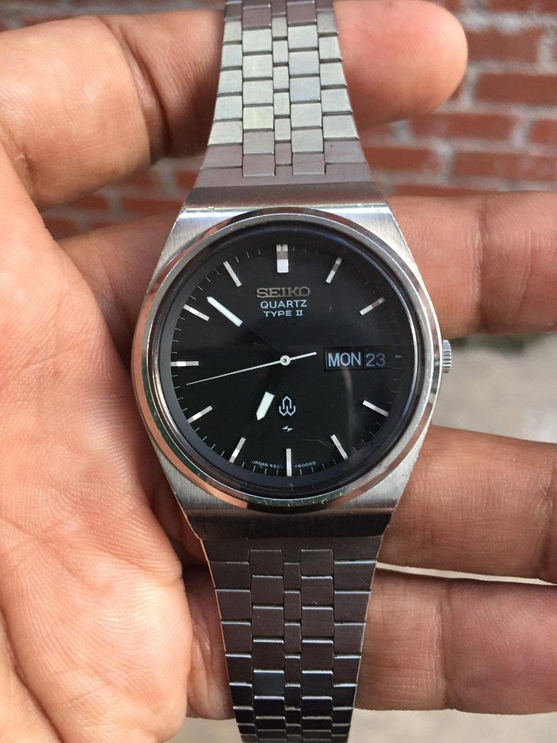 Seiko TYPE II black dial 4623-6000, Men's Fashion, Watches ...