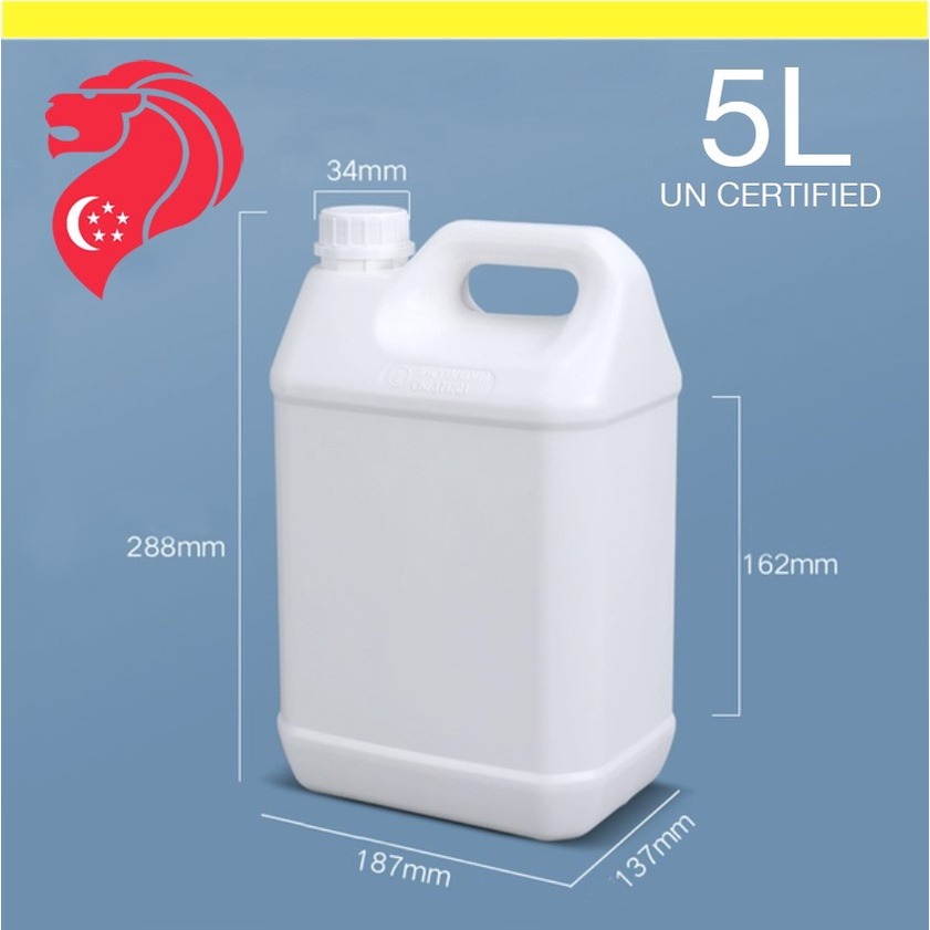 [SG SELLER] 1L/5L Opaque White Jerrycan, Liquid Container, Multi ...