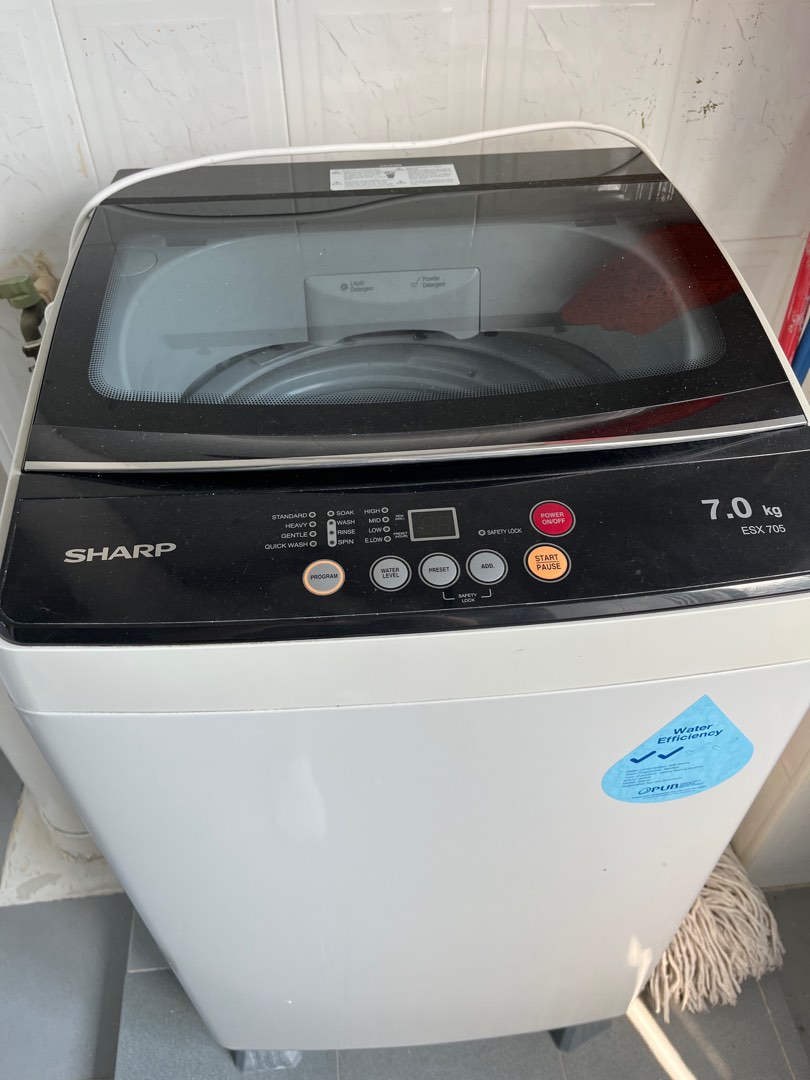Sharp top load washing machine, TV & Home Appliances, Washing Machines ...
