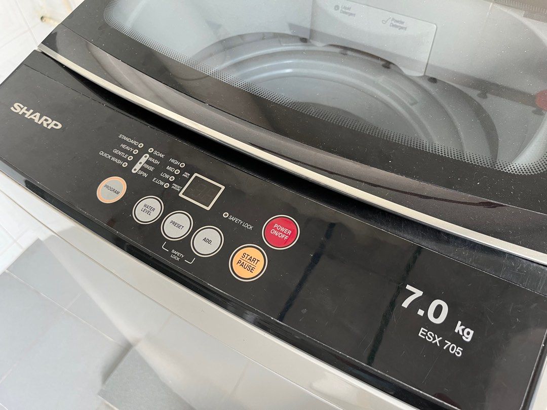 Sharp top load washing machine, TV & Home Appliances, Washing Machines ...