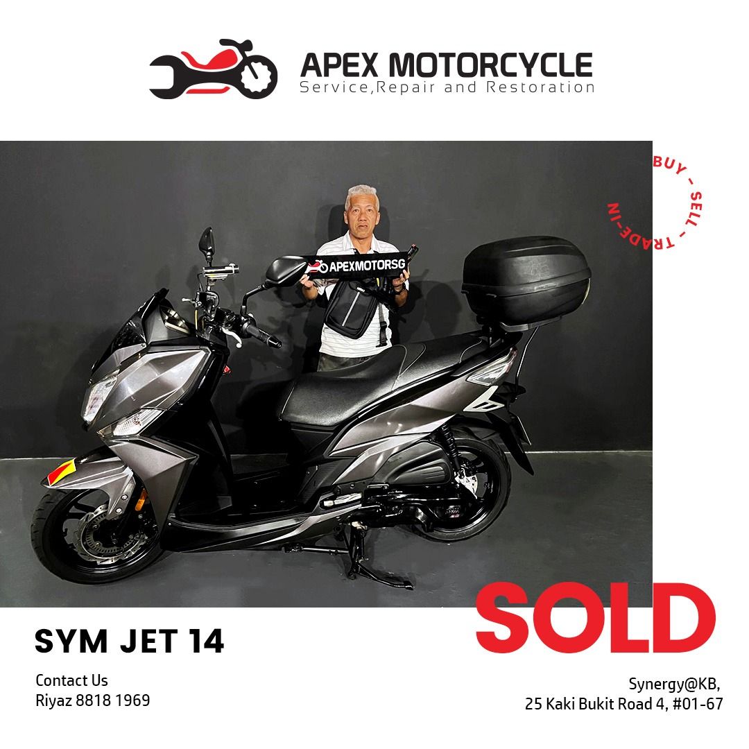 SOLD! SYM Jet14, Motorcycles, Motorcycle Accessories on Carousell