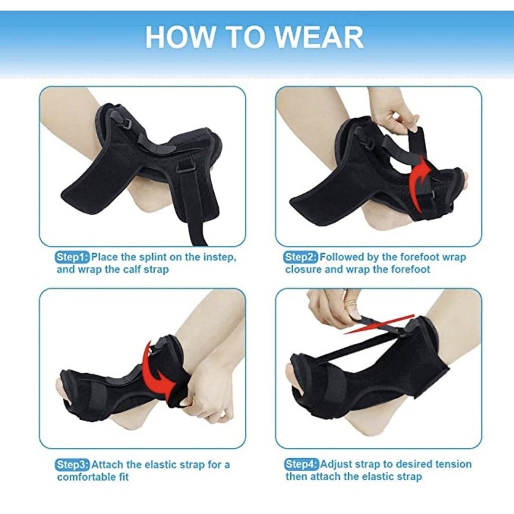 Splint For Foot Drop / Plantar Fasciitis / Achilles Tendinitis Support ...