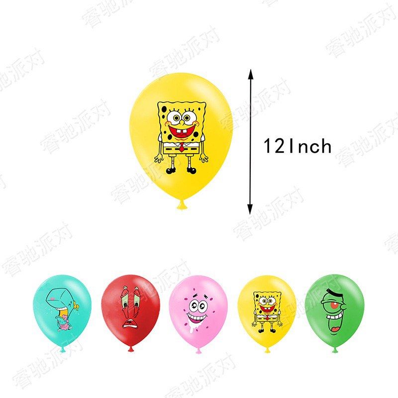 SpongeBob Patrick Star Set A Balloons Decoration Banner Cake Topper ...