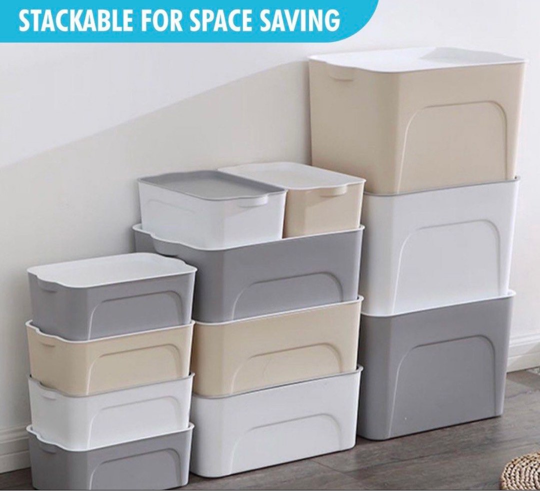 5 Stackable Storage Boxes, Furniture & Home Living, Home Improvement ...