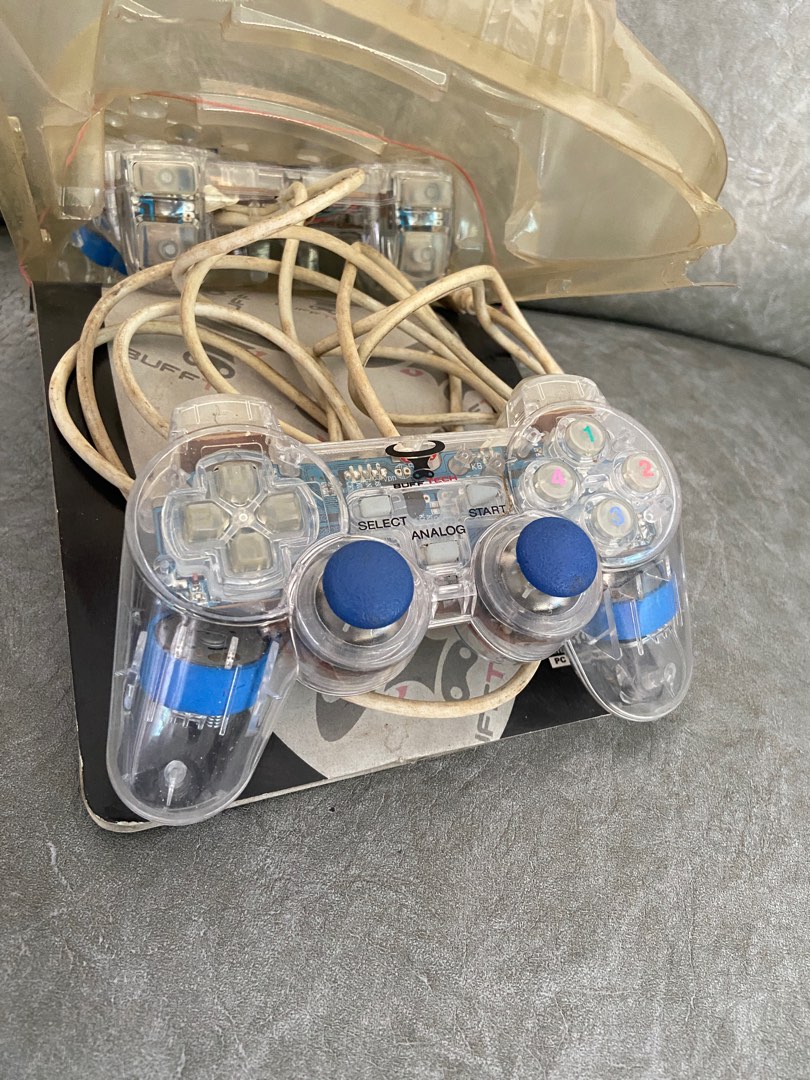 Stick Stik PS Transparan Putih, Video Game, Konsol di Carousell